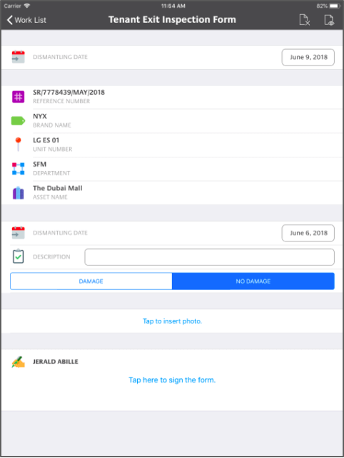 Jerald Abille | Tenant Exit Inspect App